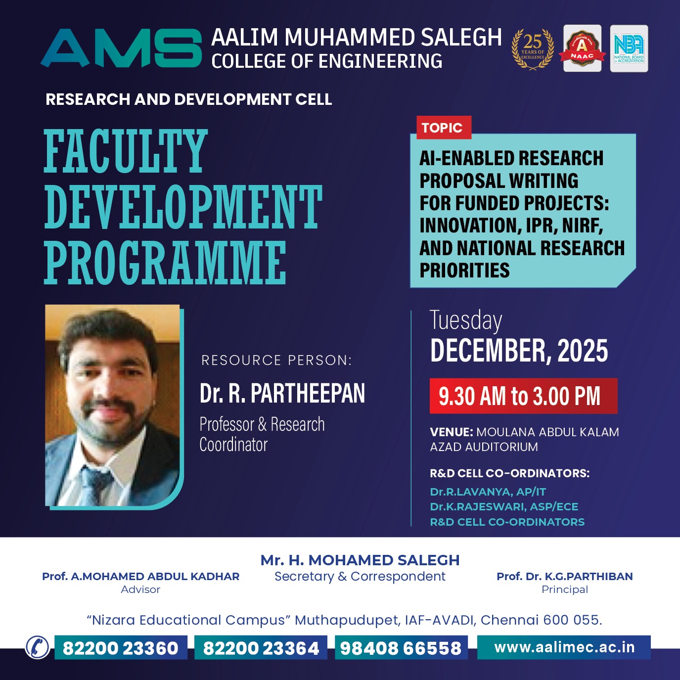 Research & Development Cell – FDP – Aalim Muhammed Salegh College of ...
